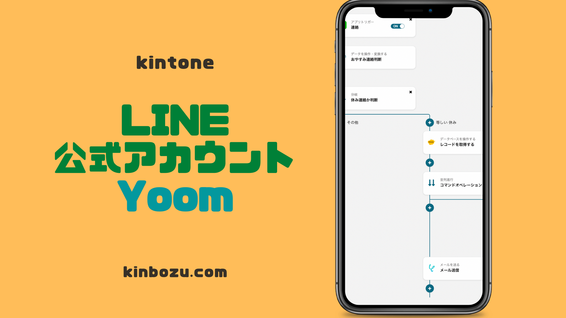 LINE公式アカウントとキントーンをYoomで連携 - キンボウズキントーンブログ
